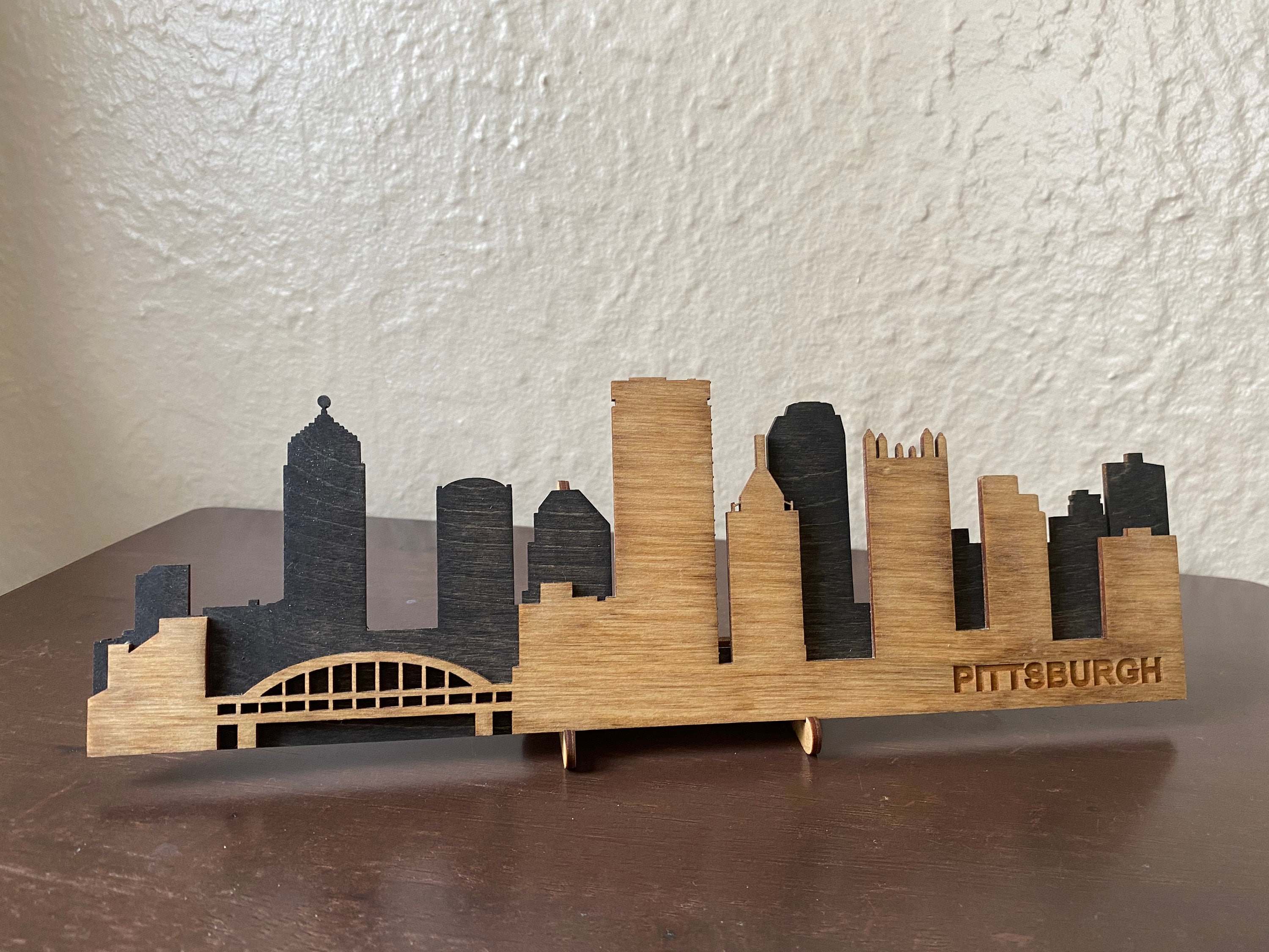Small Pittsburgh Skyline Wooden Sign Rustic Pittsburgh Sign - Etsy