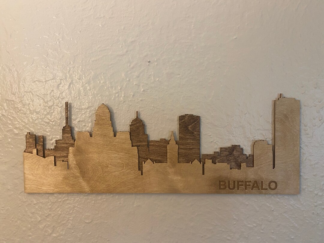 Buffolo Skyline Sign, Buffalo City Sign, Buffalo Art, Buffalo Wall ...