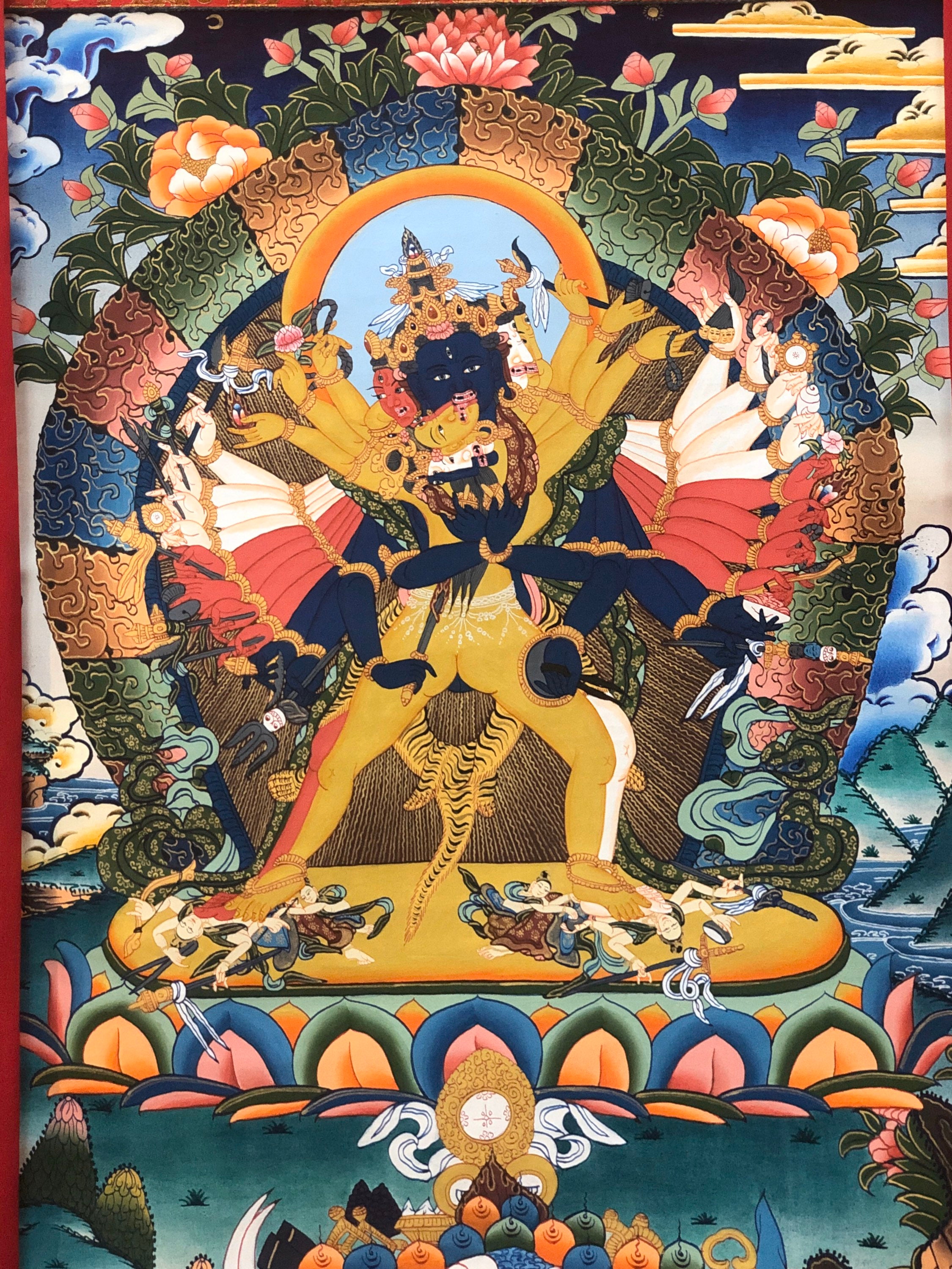 Kalachakra Thangka Hand Painted in Nepal 24k Gold | Etsy