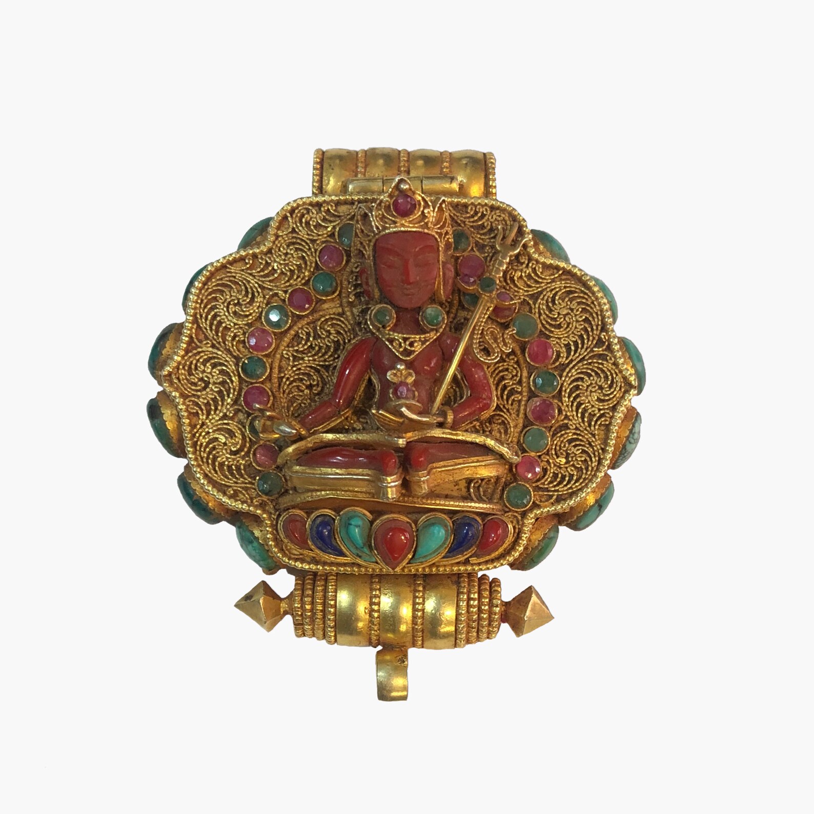 Padmasambhav Kuber Silver Ghau Pendant With Tibetan Shrine | Etsy