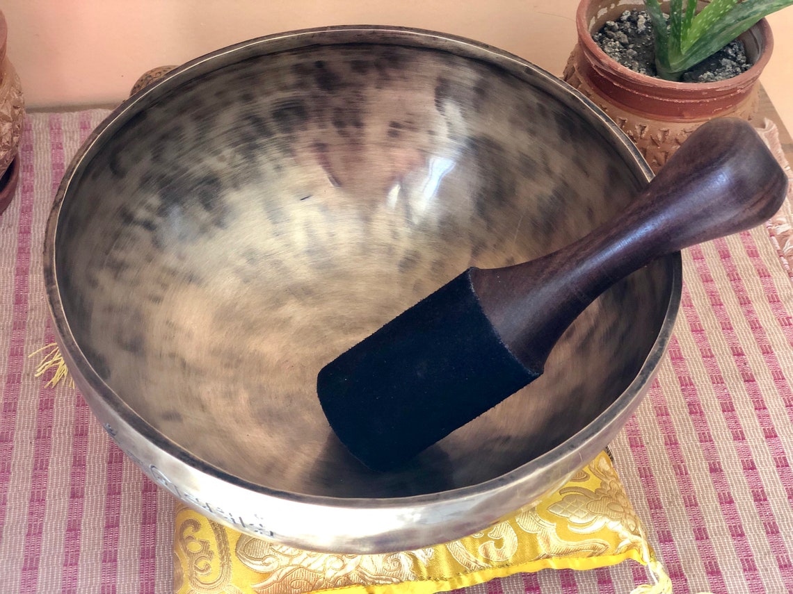 Handmade Tibetan Singing Bowl For Meditation Full Moon Etsy