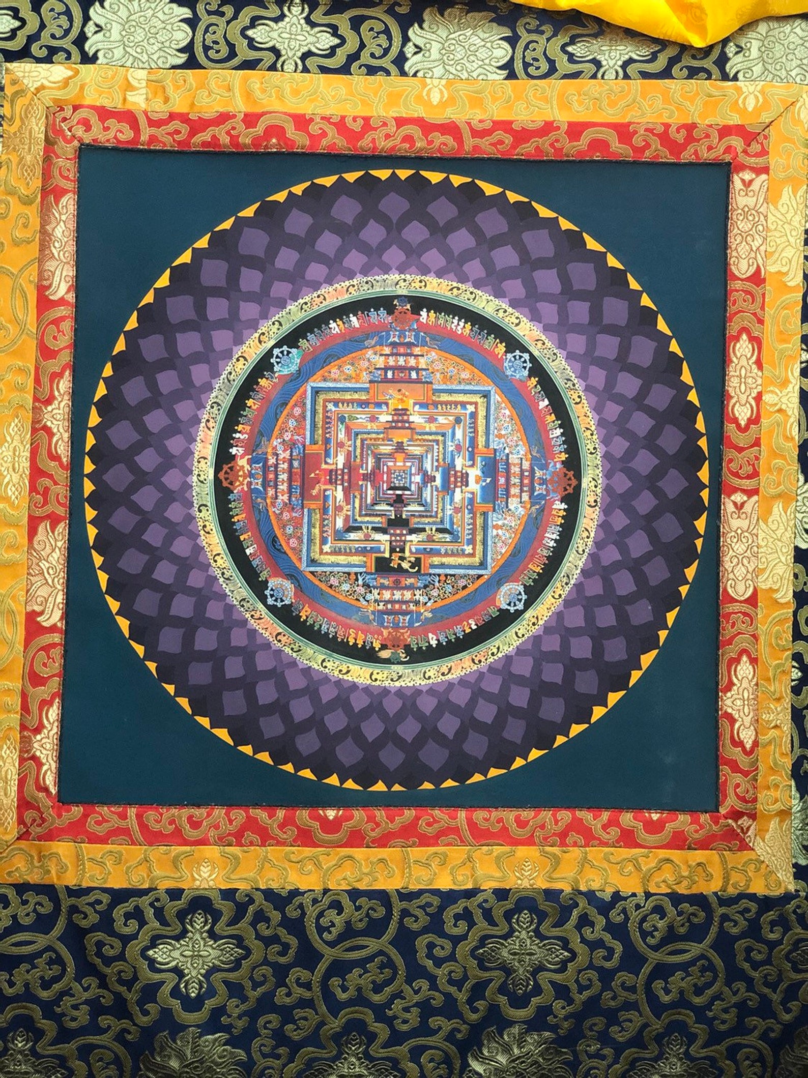 Lotus Kaalchakra Mandala Traditional Tibetan Thangka 19 | Etsy