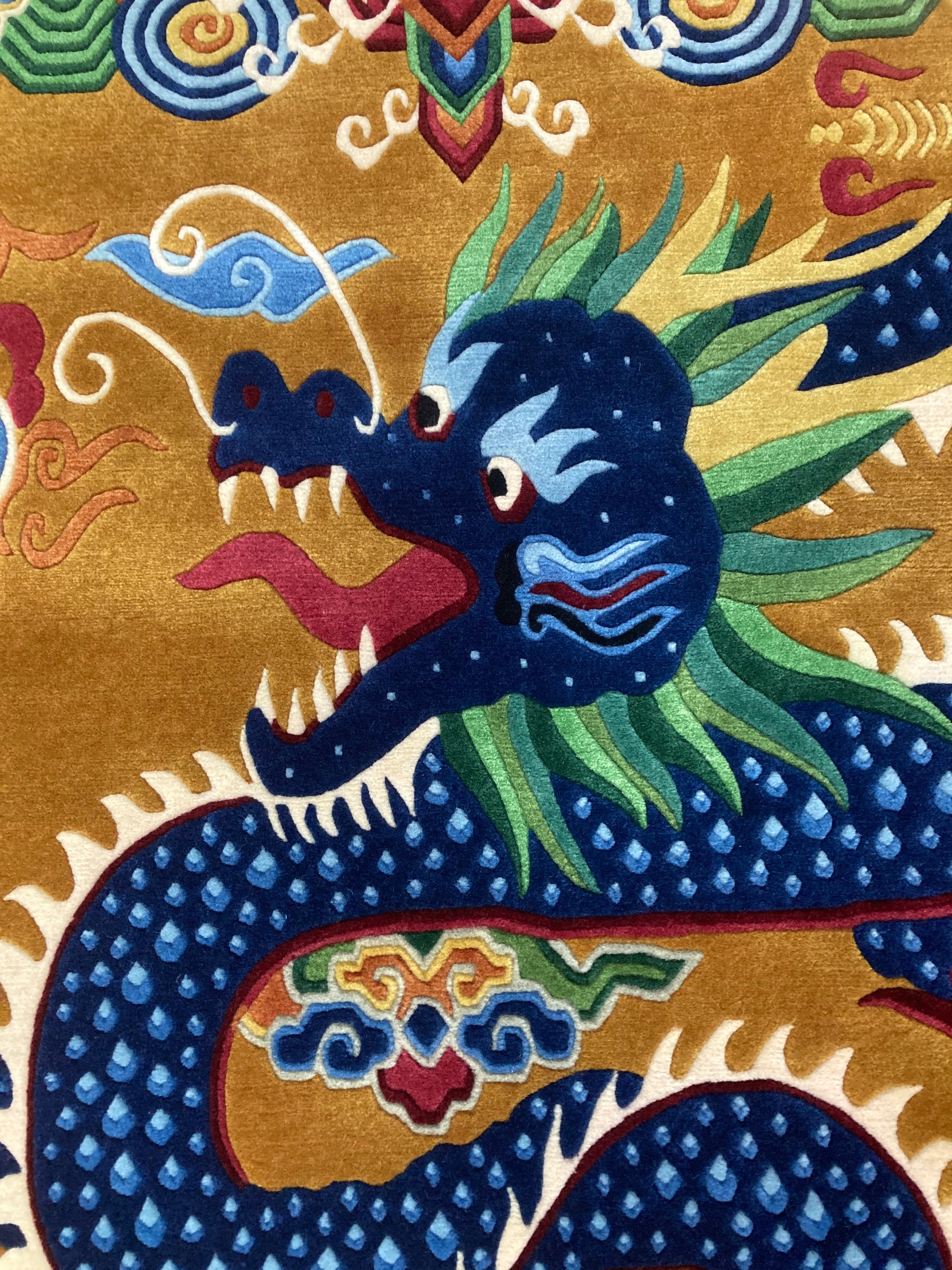 Hand Knotted Tibetan Rug Dragon King Design Mix of New | Etsy