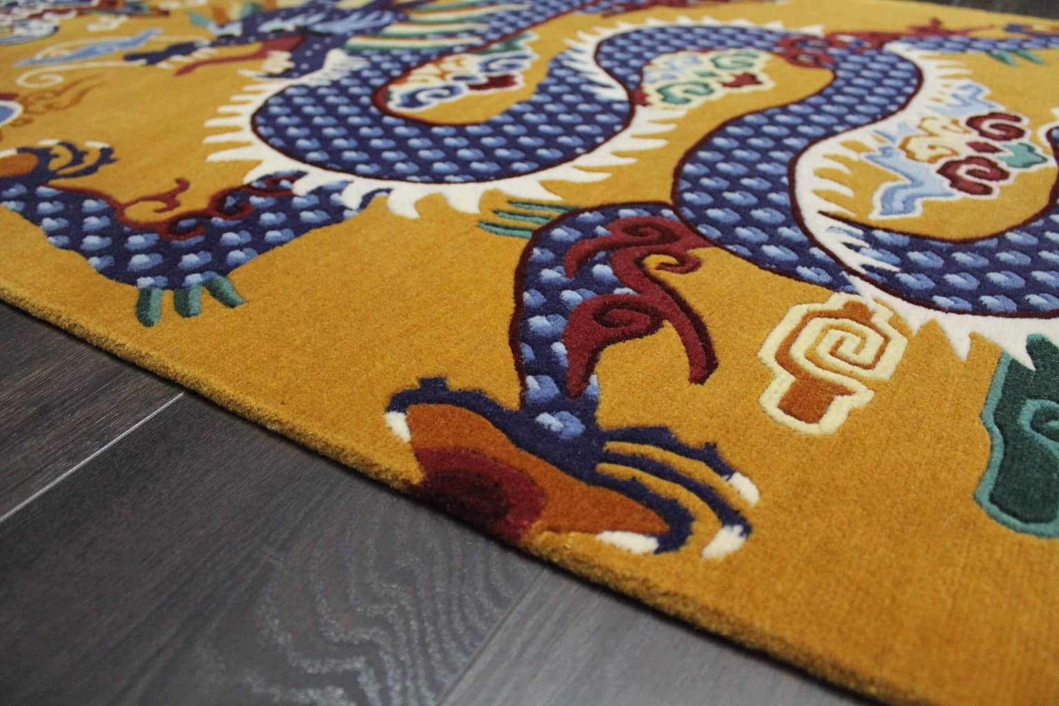 Hand Knotted Tibetan Rug Dragon King Design Mix of New | Etsy