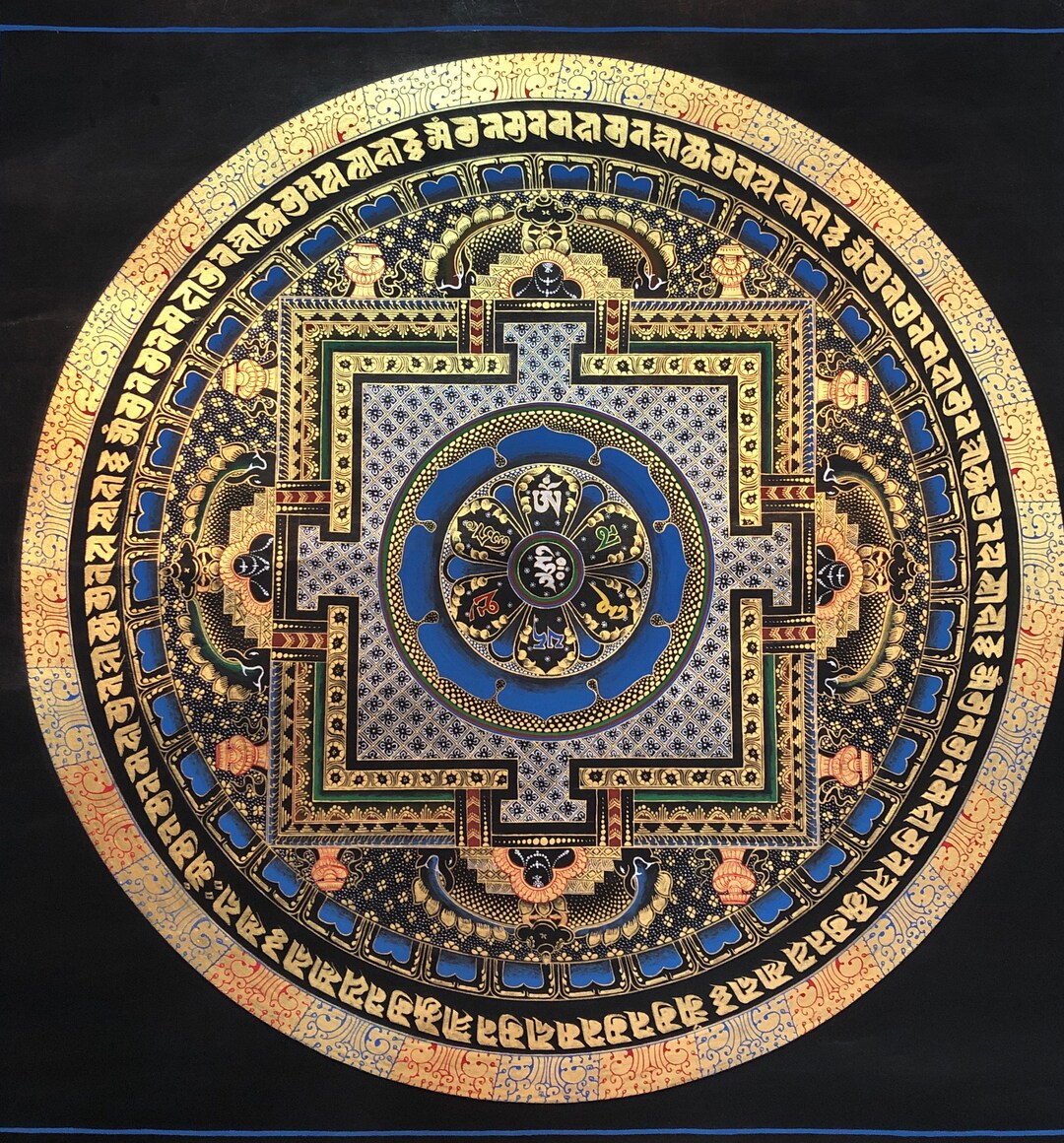 Nepali Thanka Product Om Mandala Thangka Painting Handmade From Nepal ...