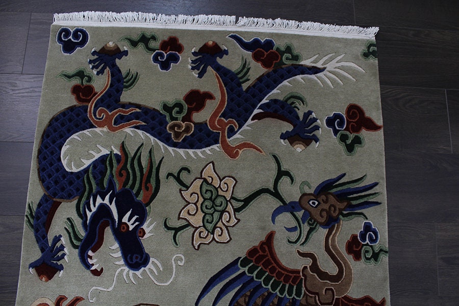 Hand knotted Tibetan Rugs 100% Tibetan Wool Jhan Druk | Etsy