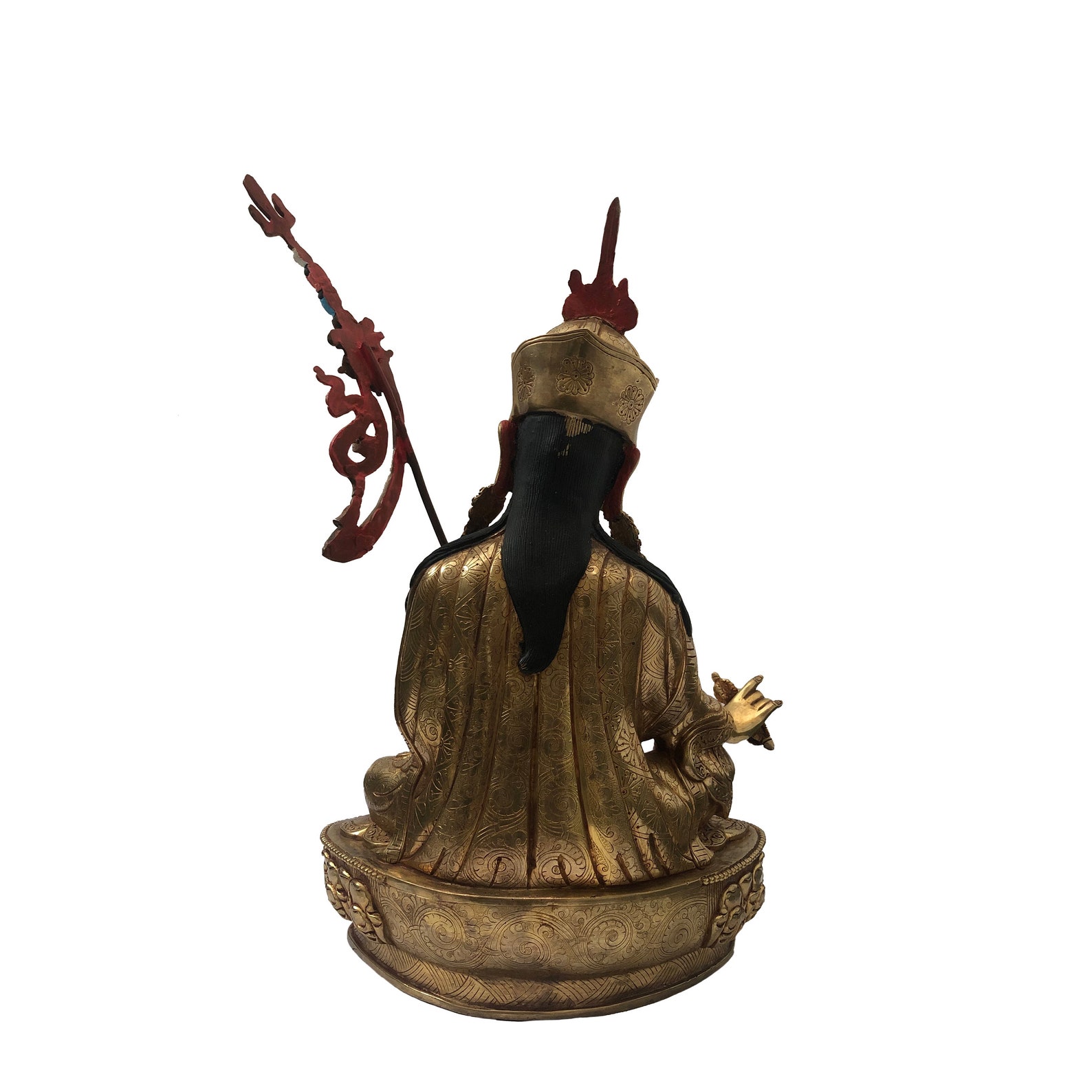 Guru Rinpoche 12 Inch Statue Fully Gold Plated & Fine | Etsy