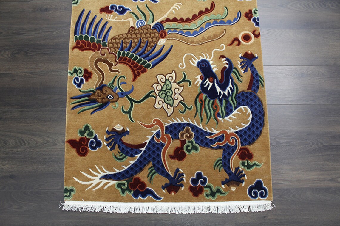 Hand Knotted Tibetan Rugs 100% Tibetan Wool Jhan Druk - Etsy