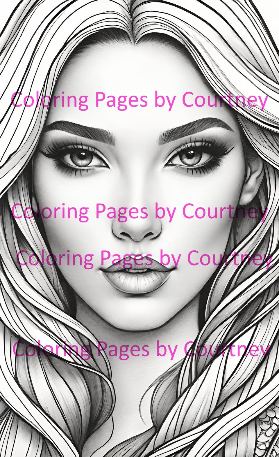 Kendra - Coloring Book Page - Etsy