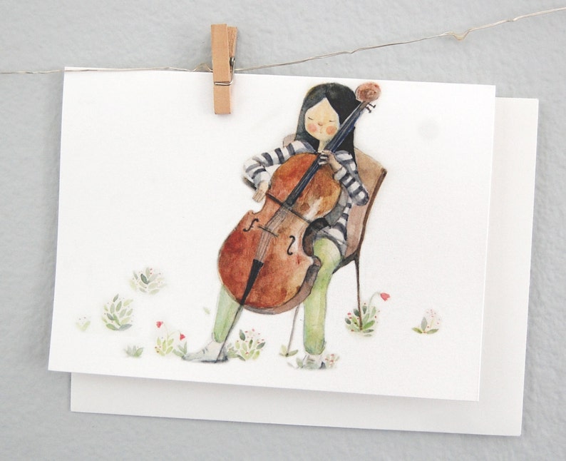 Watercolor Painting Handmade Folder Card - Etsy UK