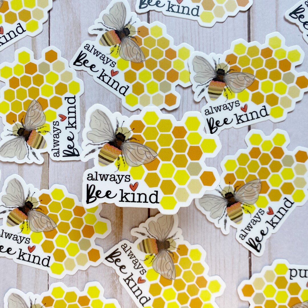 Bee Kind Sticker//bee Sticker// Bumble Bee Sticker//trendy Sticker//be ...