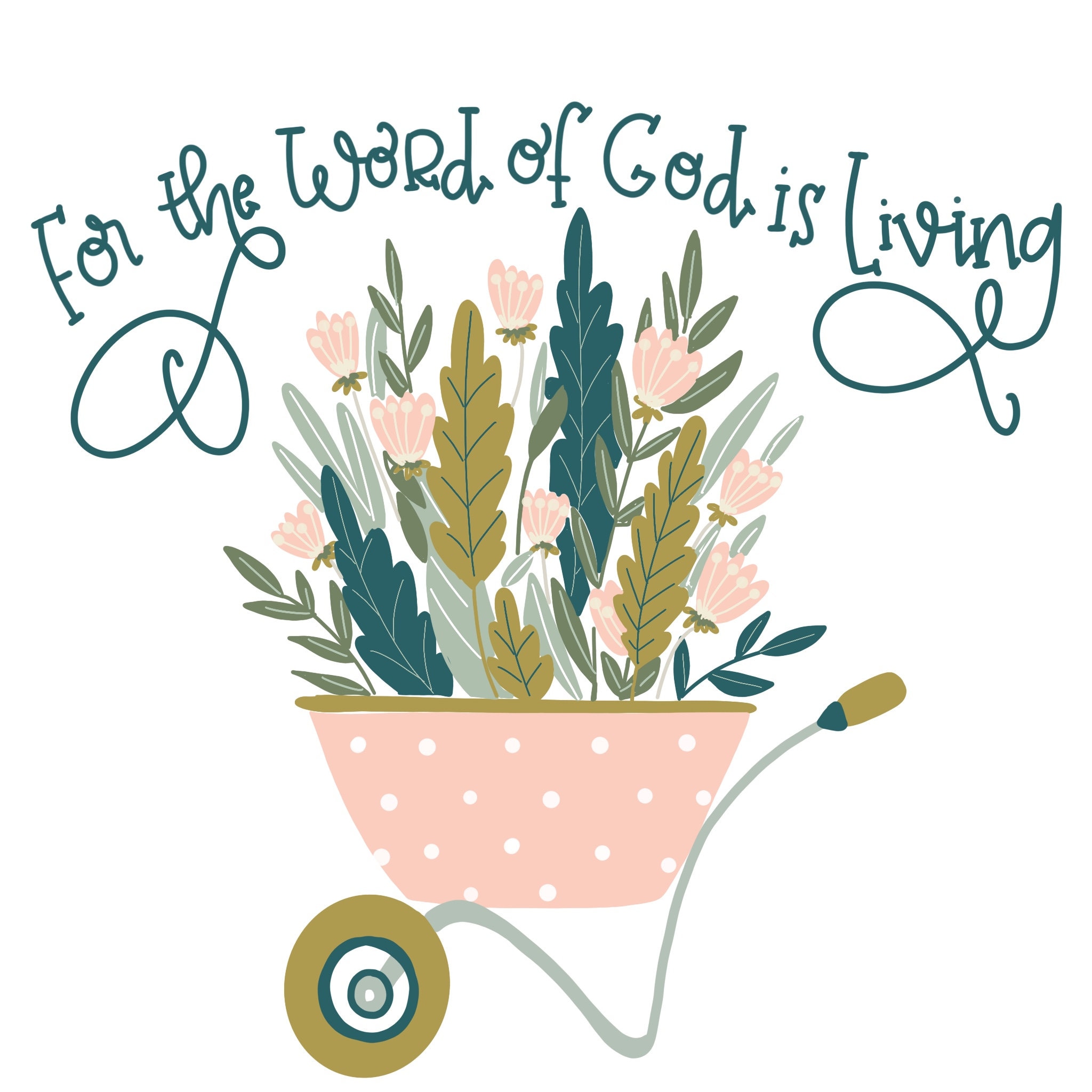God's Word Art Print//digital Print//wall Art//wheelbarrow - Etsy