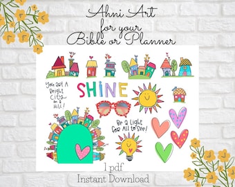 Bible Journaling Instant Download//digital Print//planner Art ...