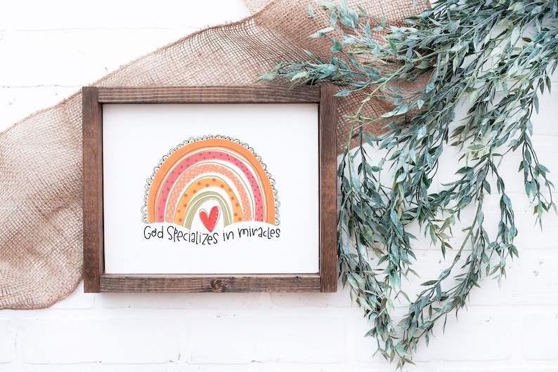 Rainbow Art//rainbow Print//christian Art//christian - Etsy