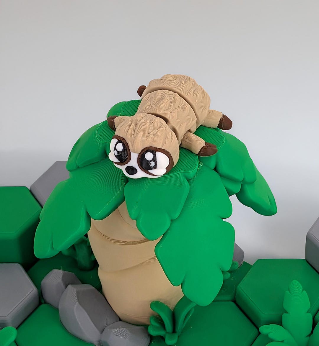 3D Printed Sloth Fidget: Articulated Desk Decor Animal - Etsy