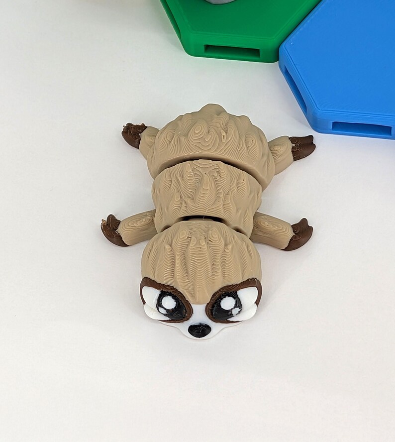 3D Printed Sloth Fidget: Articulated Desk Decor Animal - Etsy