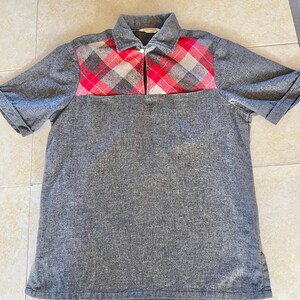 1950s Vintage Two Tone Panel Loop Collar Wool Rockabilly Shirt M - Etsy