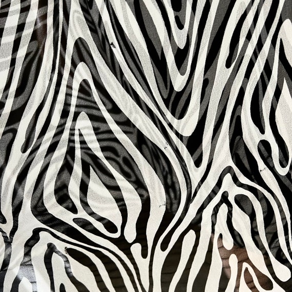 1960s vintage Sue Gail zebra print dress with chiffon… - Gem