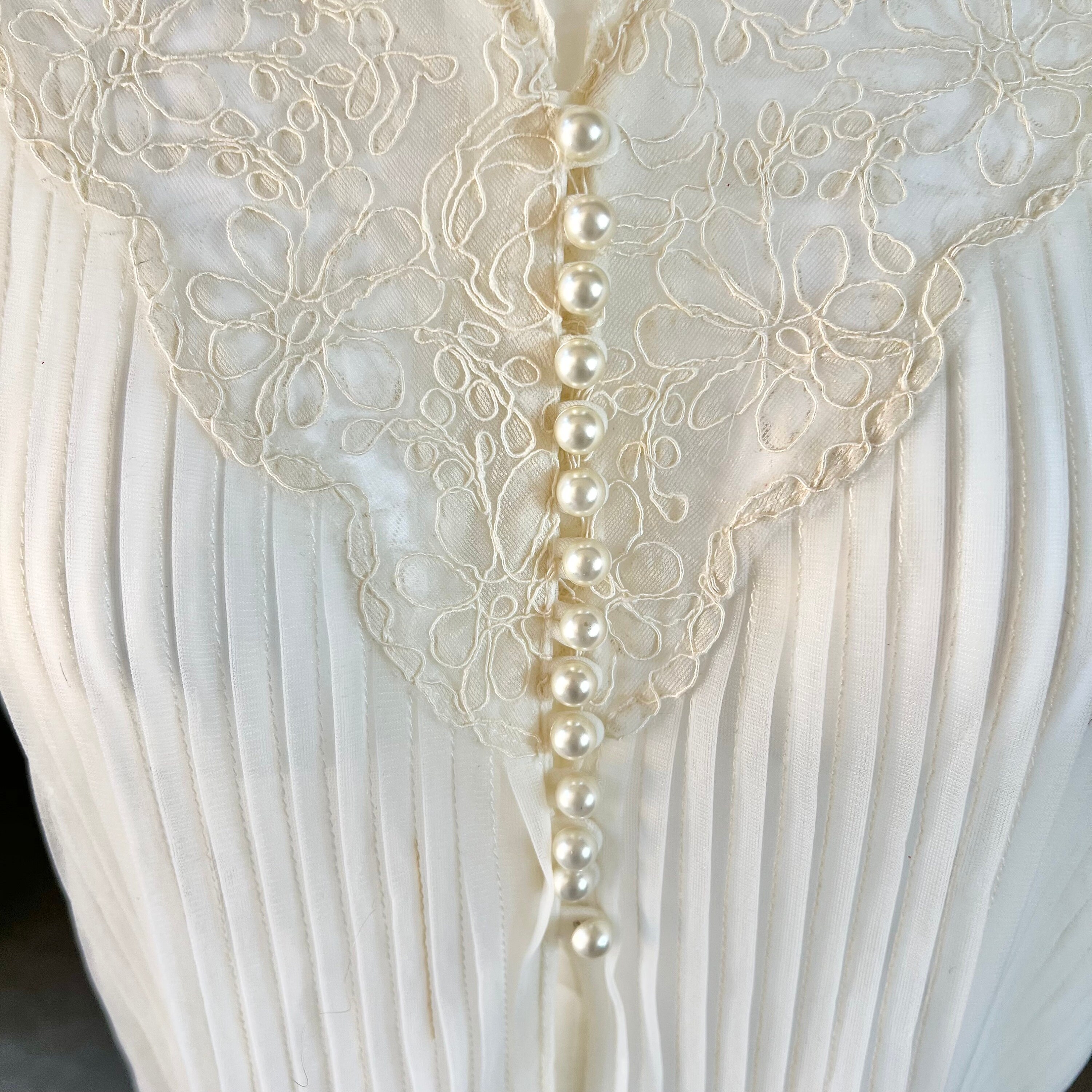 1950s Vintage Sheer Nylon Blouse With Lace Collar M - Etsy