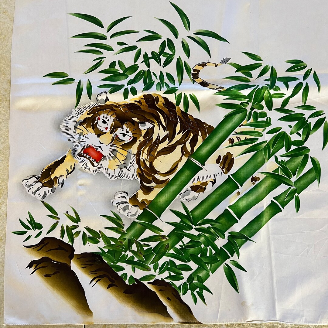 Vintage Tiger Print Scarf With Glitter - Etsy