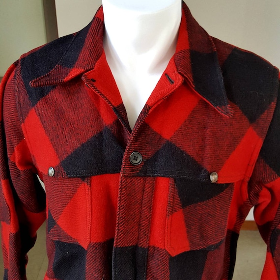 1950s vintage buffalo plaid coat jacket by Paul Bunyo… - Gem