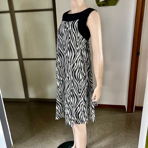 1960s vintage Sue Gail zebra print dress with chiffon… - Gem
