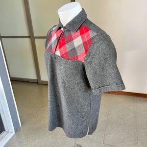 1950s Vintage Two Tone Panel Loop Collar Wool Rockabilly Shirt M - Etsy