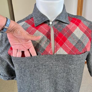 1950s Vintage Two Tone Panel Loop Collar Wool Rockabilly Shirt M - Etsy