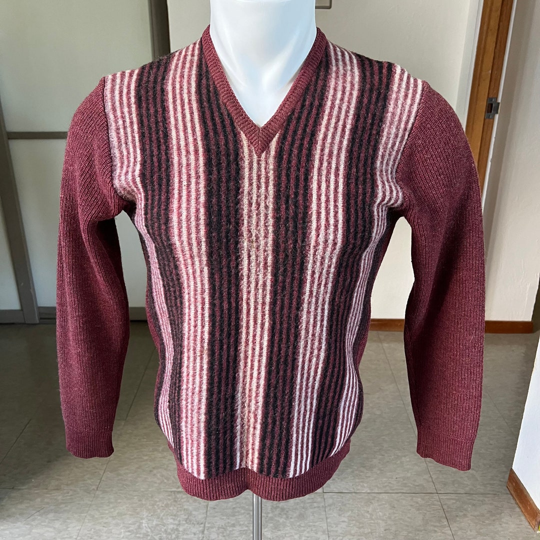 1960s Vintage 100% Camel Hair Stripped Sweater S - Etsy