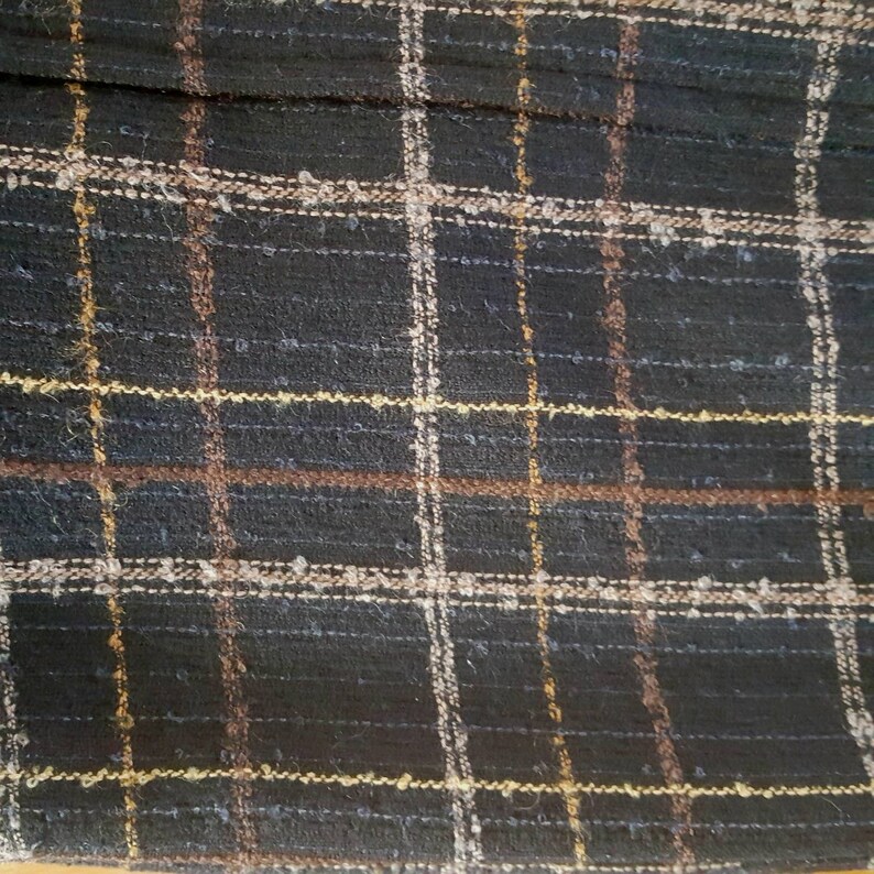 1950s Vintage Nubby Wool Plaid Pencil Skirt 26W - Etsy