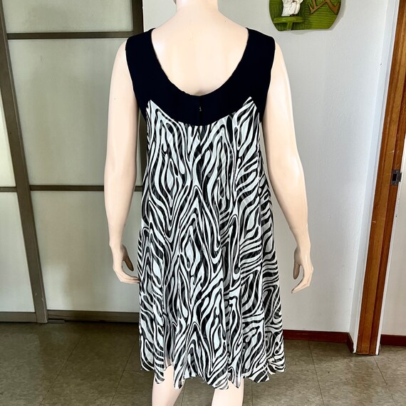 1960s vintage Sue Gail zebra print dress with chiffon… - Gem