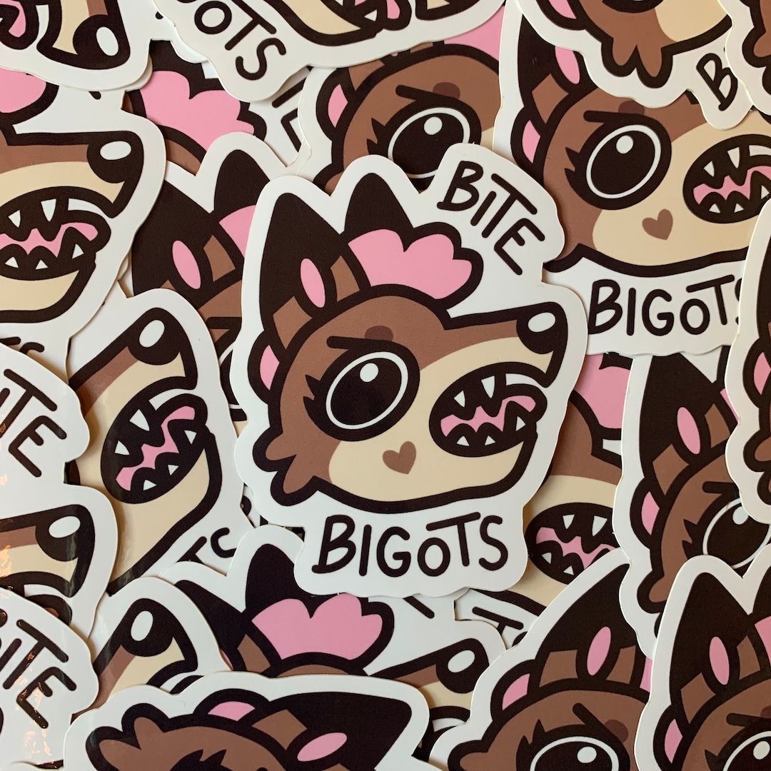 Bite Bigots Vinyl Sticker - Etsy