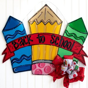 Back to School Door Hanger, Pencil Door Hanger, Teacher Gift ...