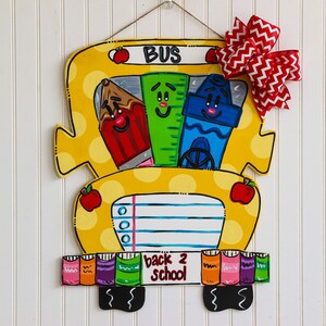 Back to School door hanger teacher gift schoolroom decor | Etsy