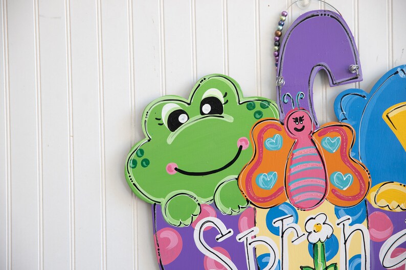 Spring Door Hanger Umbrella Door Hanger Spring Door Decor | Etsy