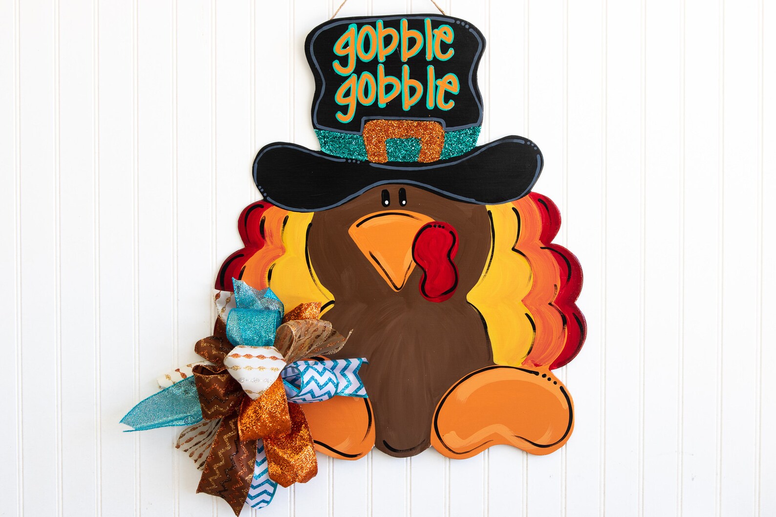 Thanksgiving Door Hanger Fall Door Hanger Fall Decor Turkey Etsy