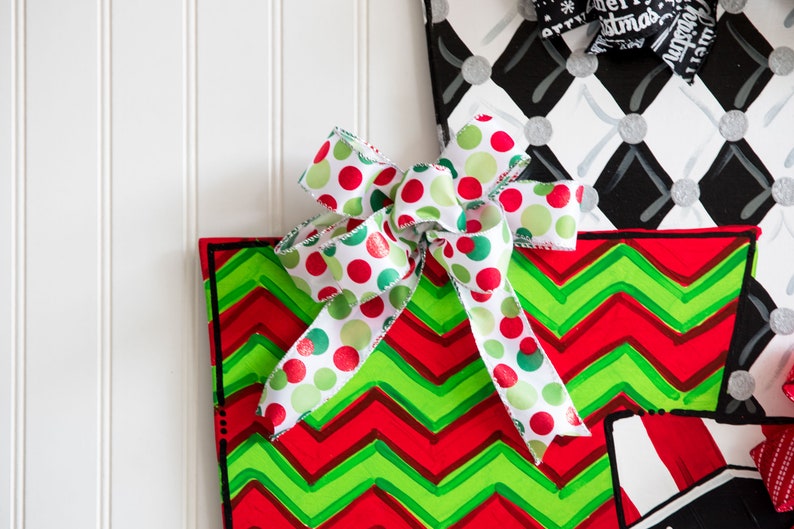 Stack of Presents Door Hanger Ho Ho Ho Door Hanger Santa - Etsy