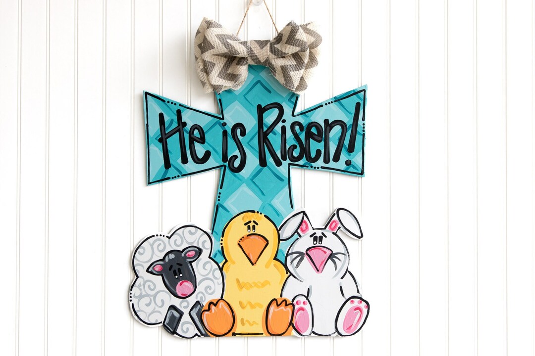 Easter Door Hanger, Easter Bunny Door Hanger, Easter Cross Door Hanger ...