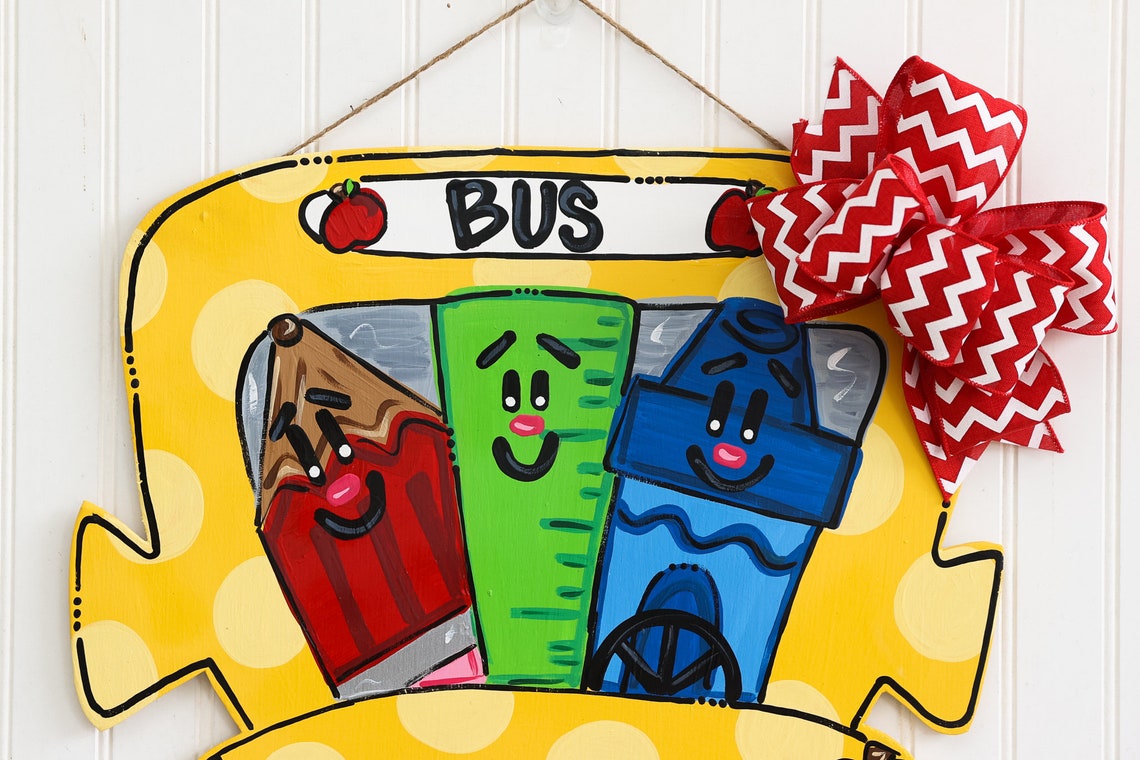 Back to School door hanger teacher gift schoolroom decor | Etsy