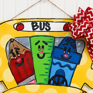 Back to School door hanger teacher gift schoolroom decor | Etsy