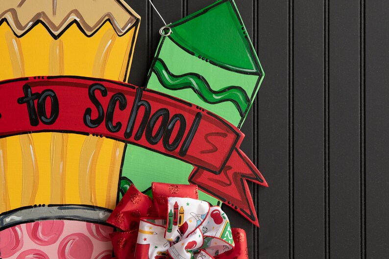 Back to School Door Hanger Pencil Door Hanger Teacher Gift - Etsy