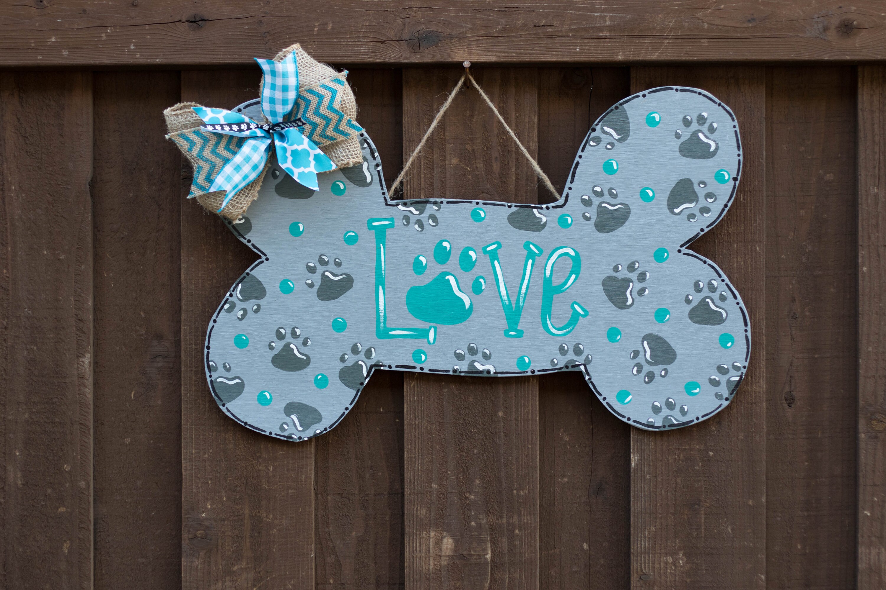 Dog Bone door hanger puppy love door hanger dog lover door | Etsy