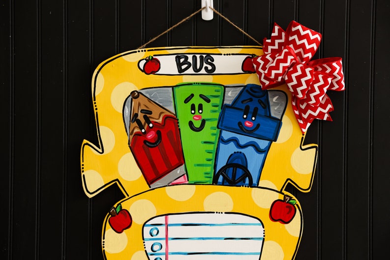 Back to School door hanger teacher gift schoolroom decor | Etsy