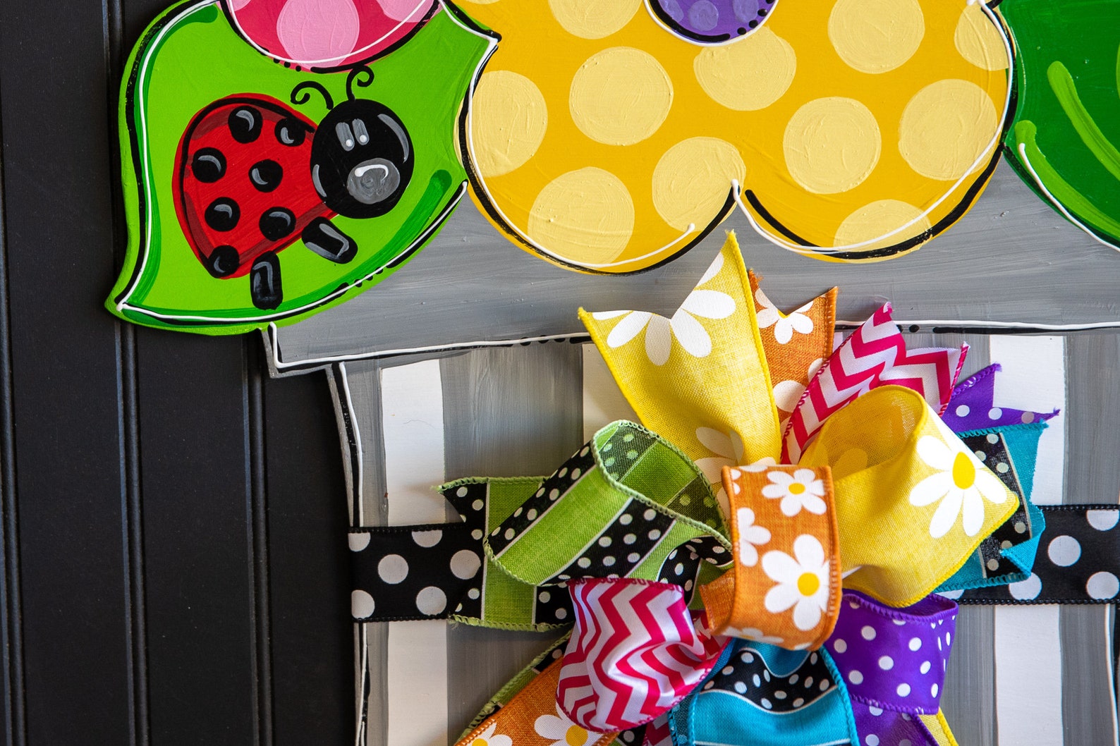 Daisy Door Hanger Ladybug Door Hanger Lady Bug Door Hanger - Etsy