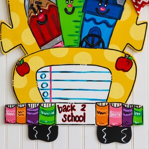 Back to School door hanger teacher gift schoolroom decor | Etsy