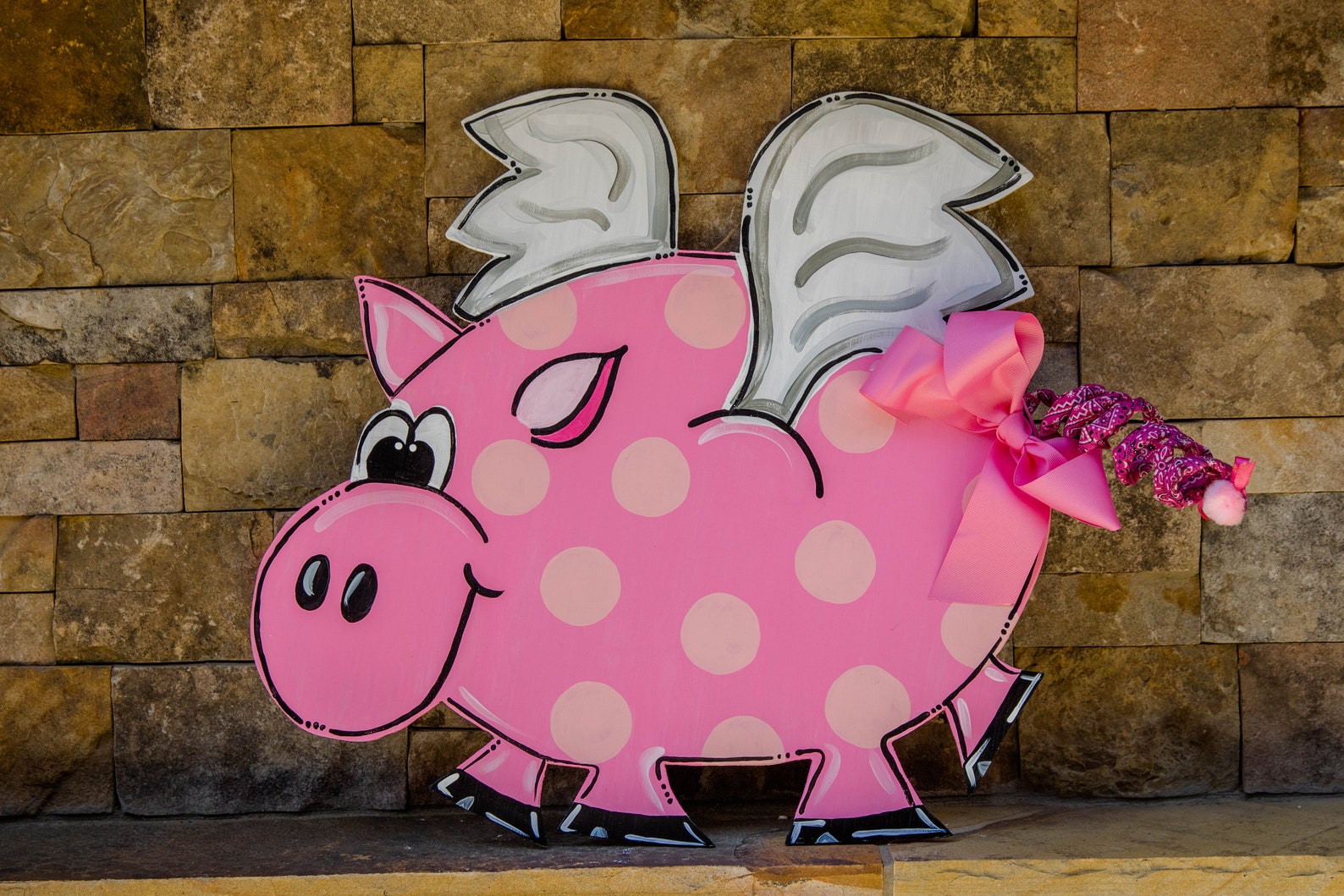 Pig door hanger farm animal door hanger wooden door hanger - Etsy.de