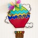 Hot Air Balloon Door Hanger Summer Door Hanger Summertime - Etsy