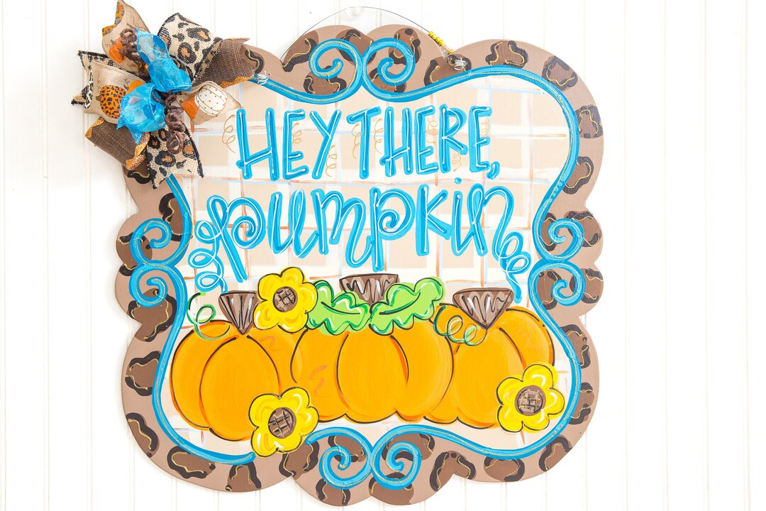 Thanksgiving Door Hanger, Fall Door Hanger, Cross Door Hanger, Pumpkin ...