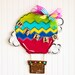 Hot Air Balloon Door Hanger Summer Door Hanger Summertime - Etsy