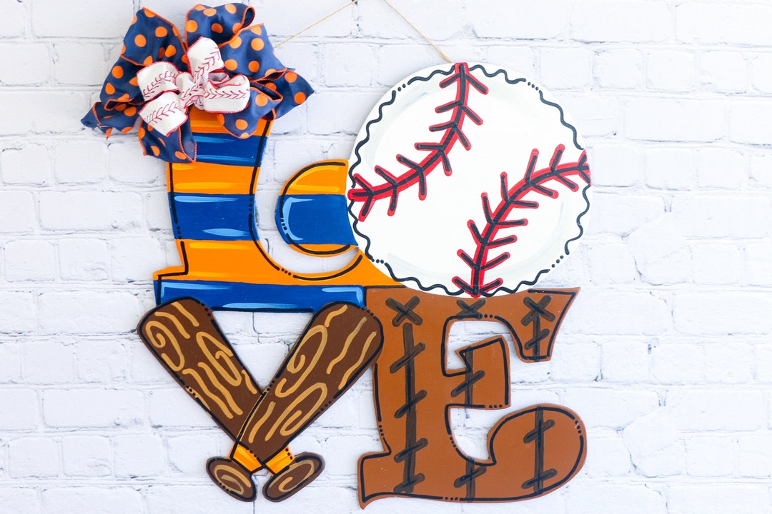 Baseball Door Hanger, Softball Door Hanger, Love Door Hanger, Sports ...